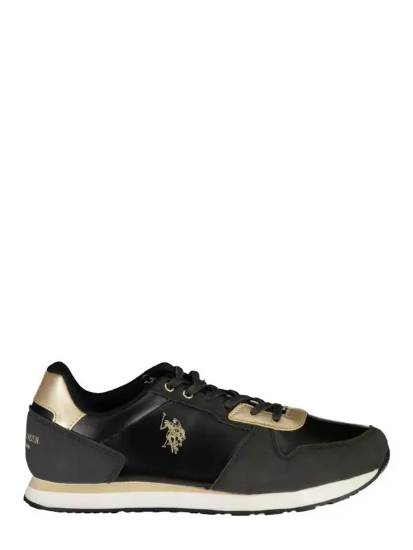 U.s. Polo Assn. Logo-print Lace-up Sneakers - Black