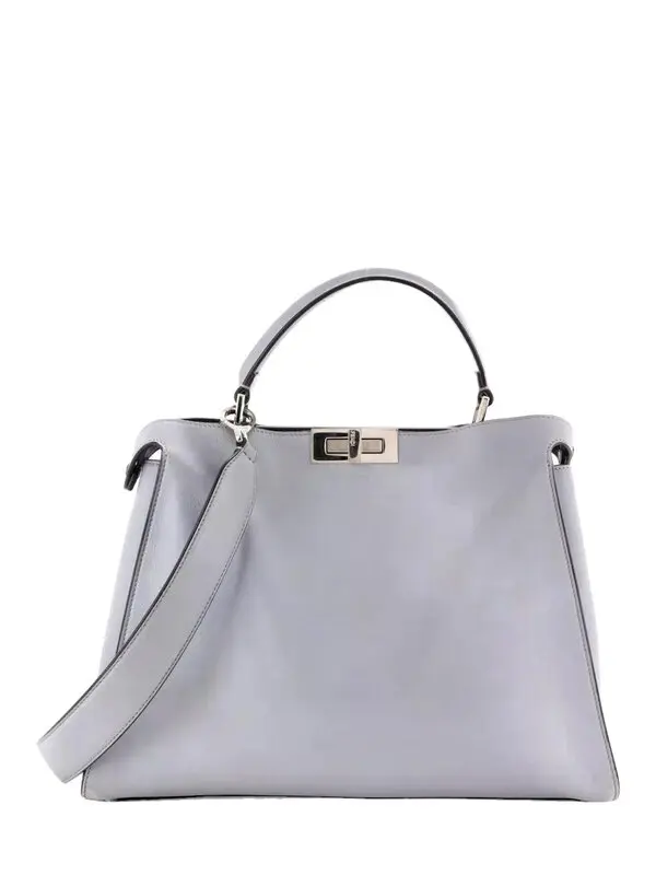 Fendi Peekaboo Essential Large Satchel - Grey