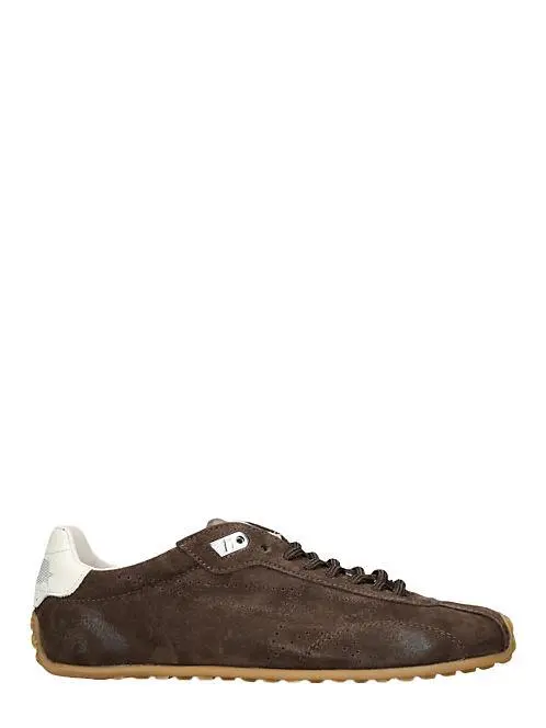 GOLDEN GOOSE Running Marathon Suede Trainers - Brown