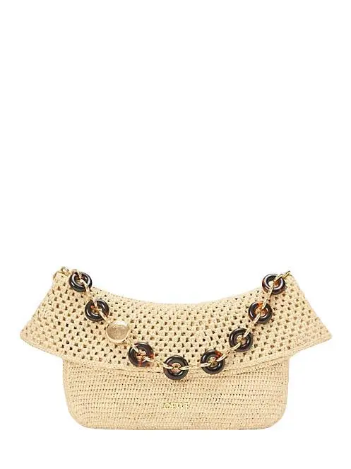 Loewe X Paula's Ibiza Ola Medium Raffia Shoulder Bag - Natural