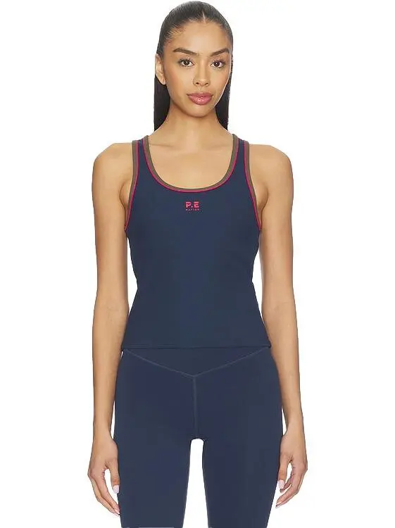 P.E Nation Nexus Rib Tank Top - Navy