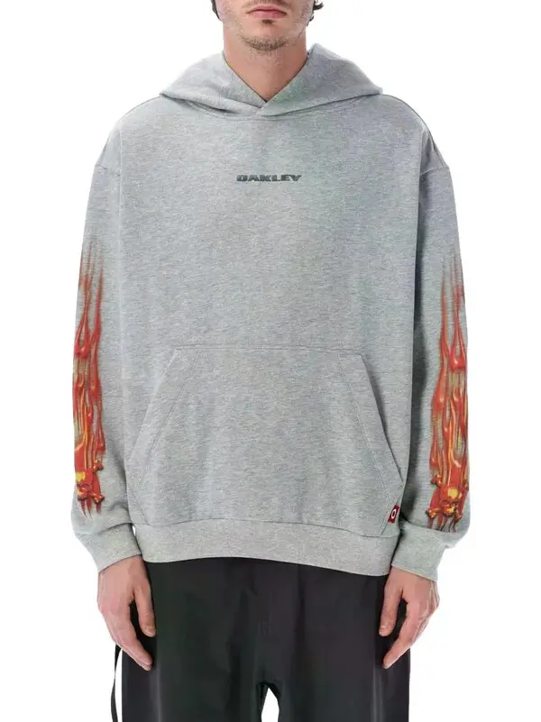 Oakley Flame-print Hoodie - Grey