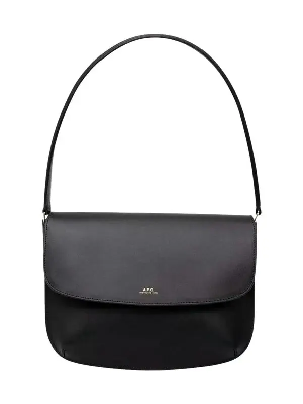A.p.c. Logo-lettering Shoulder Bag - Black
