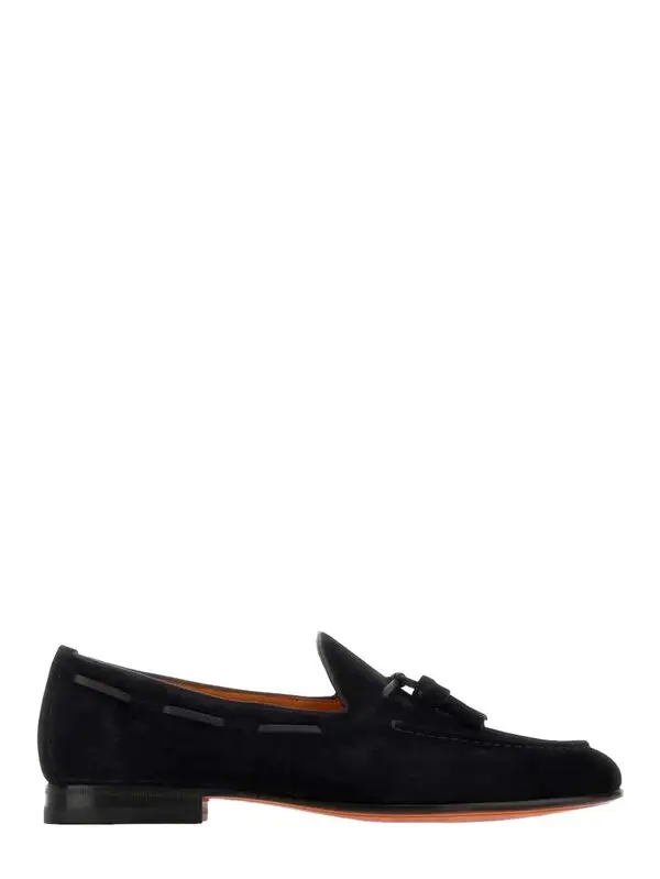Santoni Tassel-detail Suede Loafers - Blue
