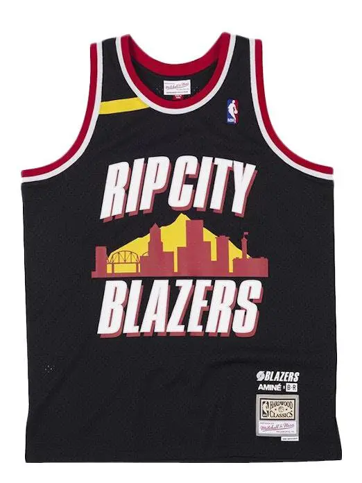 Mitchell & Ness Amine X Portland Trail Blazers Swingman Jersey - Black