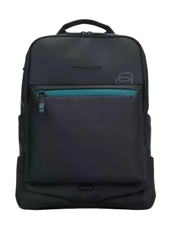PIQUADRO Water-resistant Backpack With Zip Pocket - Black