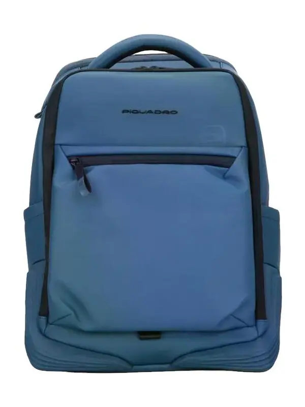 PIQUADRO Expandable Backpack With Logo Lettering - Blue
