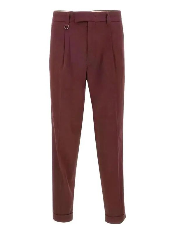 PAOLO PECORA Duomo Pleated Trousers - Red