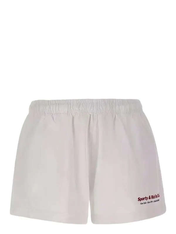 SPORTY & RICH Logo-print Shorts - White
