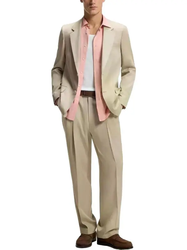 BOSS Relaxed-fit Jacket In Twill - Neutrals