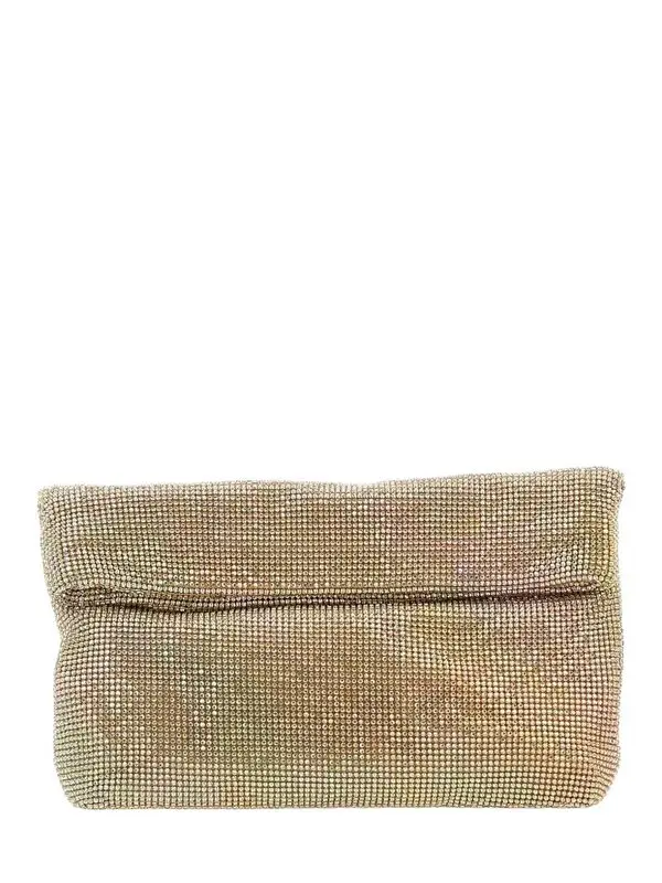 TWENTY FOURHAITCH Varadero Rhinestone-mesh Clutch Bag - Gold