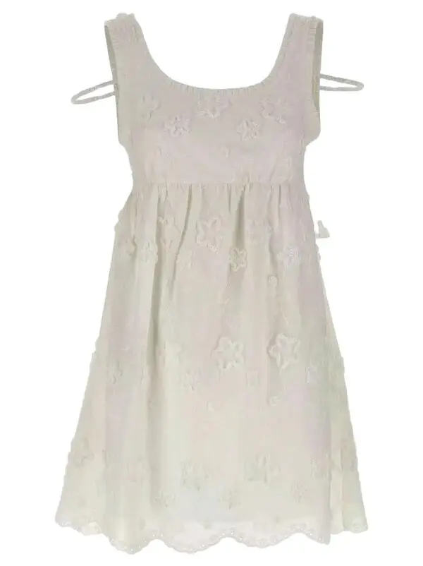 THE GARMENT Fleur Bra Embroidered Mini Dress - Neutrals