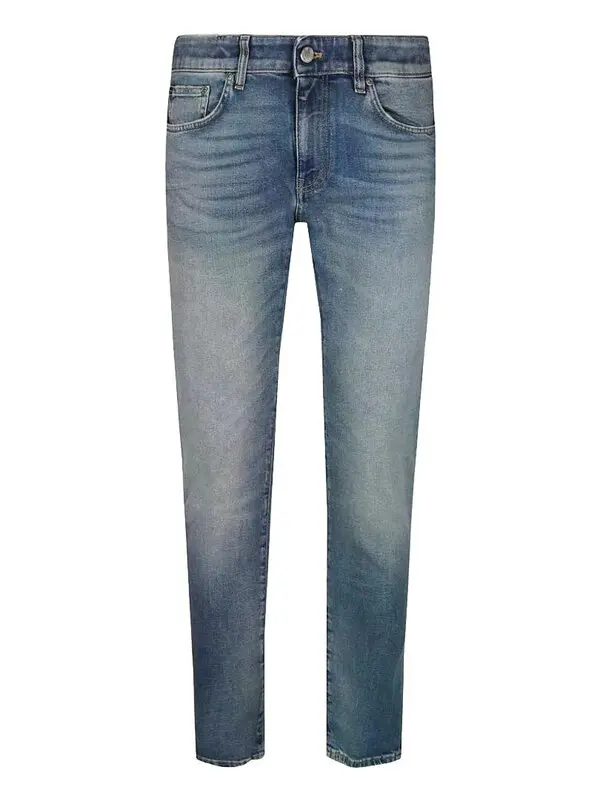 PT TORINO Faded-effect Whiskered Jeans - Blue