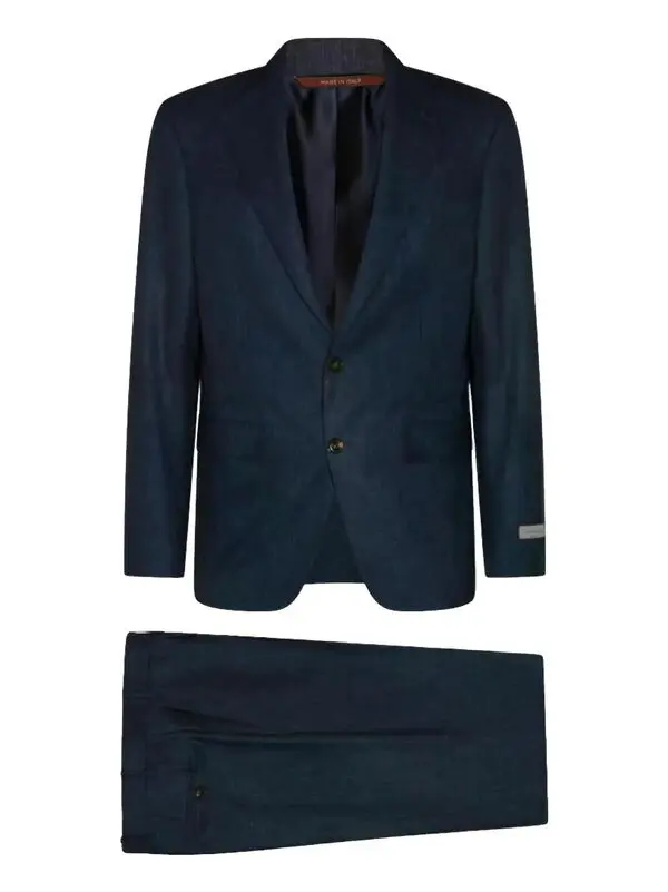 Canali Single-breasted Wool Suit - Blue