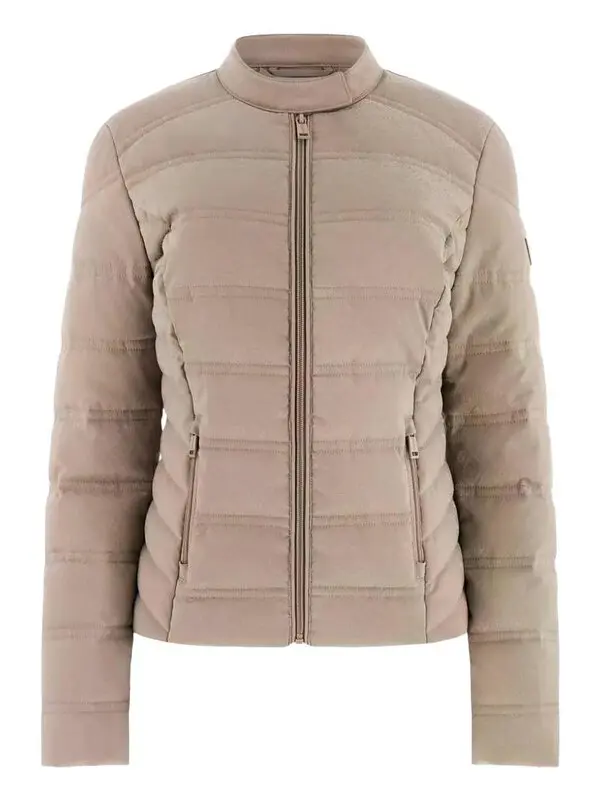 Guess 4g-logo Quilted Jacket - Neutrals