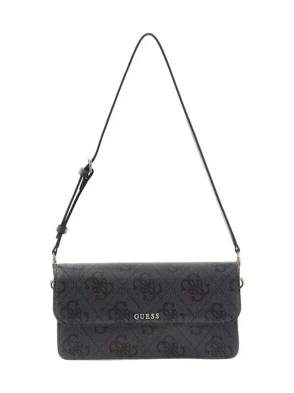 Guess Sadie Monogram Shoulder Bag - Black