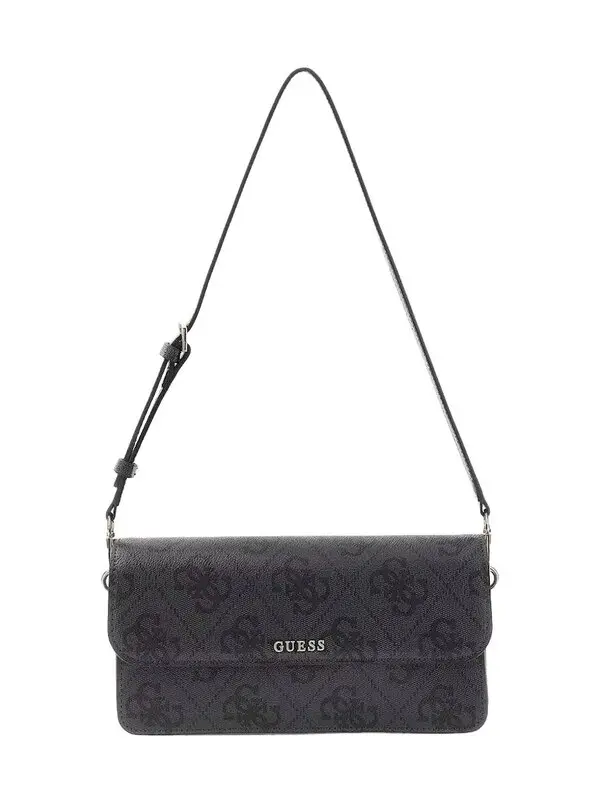Guess Sadie Monogram Shoulder Bag - Black