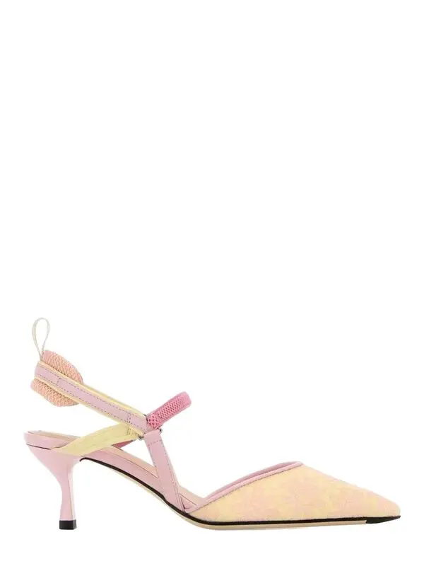 Fendi Colibrì Lite Embroidered Pumps - Yellow