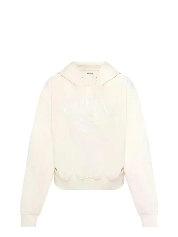 Guess Embossed Logo Hoodie - White