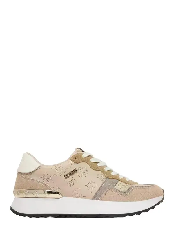 Guess Perforated Logo Sneakers - Neutrals