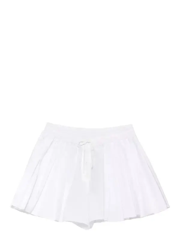 Lacoste Pleated Drawstring Mini Skirt - White