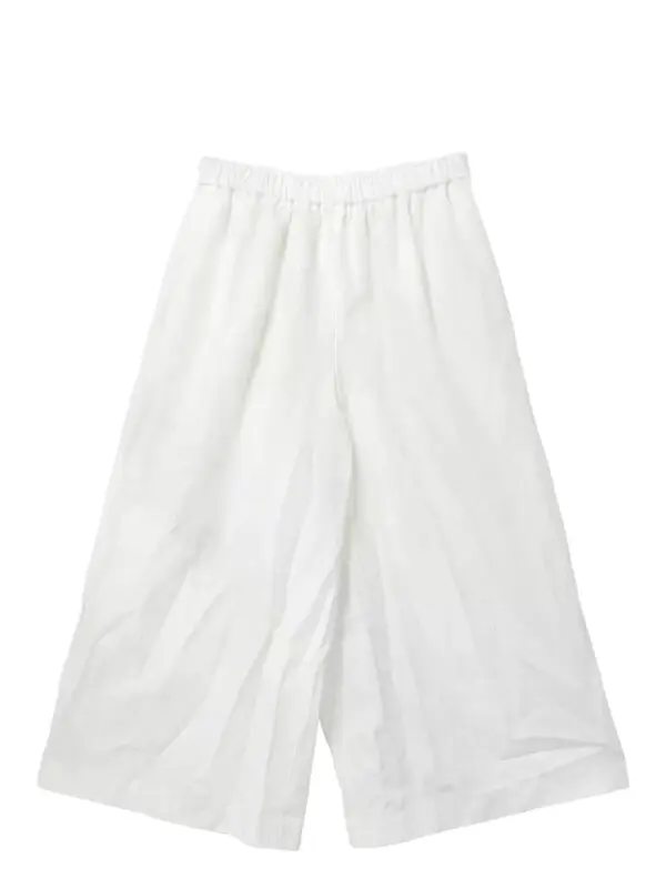 Comme Des Garçons Ruffled Trousers - White