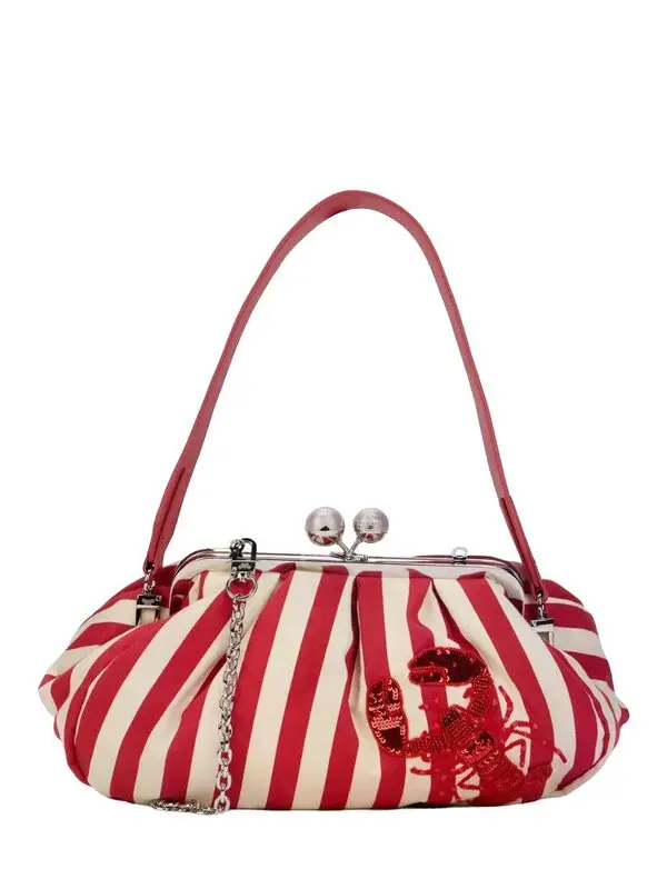 Max Mara Wkagerusia Striped Clutch - Red