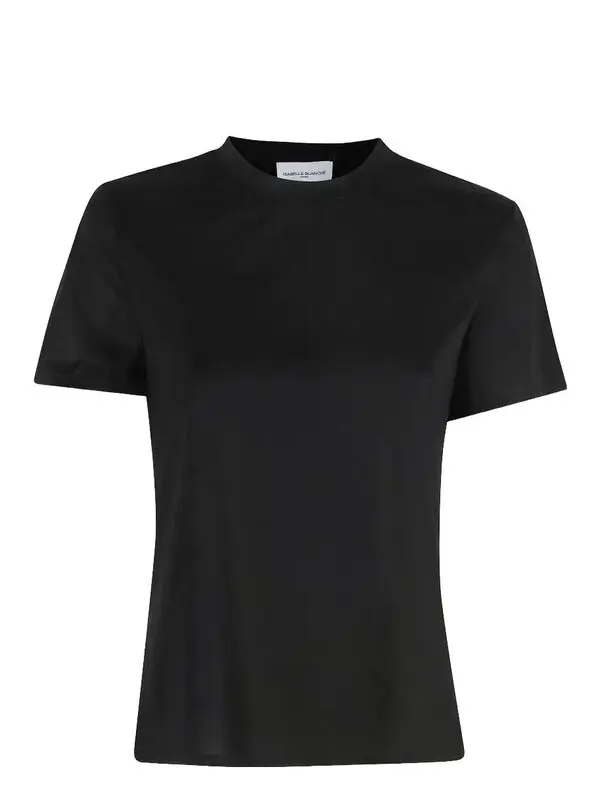 ISABELLE BLANCHE Cut-out Tie-back T-shirt - Black