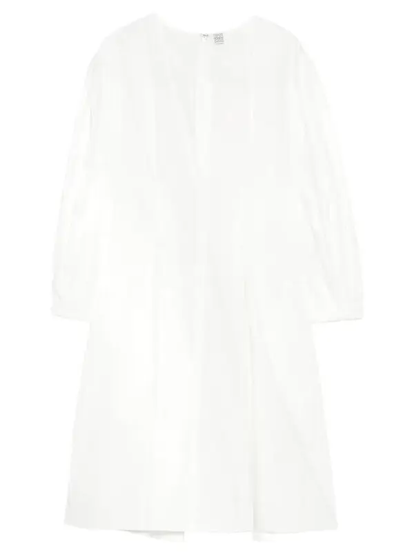 TOTEME Balloon-sleeves Mini Dress - White
