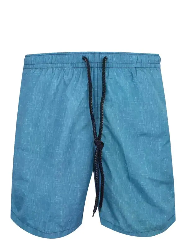 DRUMOHR Slub-texture Drawstring Shorts - Blue
