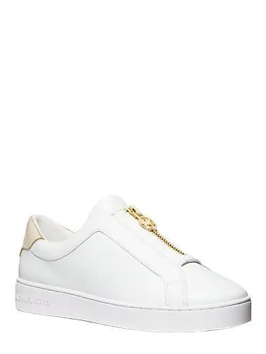 Michael Kors Keaton Leather Zip-up Sneaker - Gold