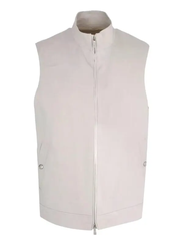 Eleventy Linen Gilet - White