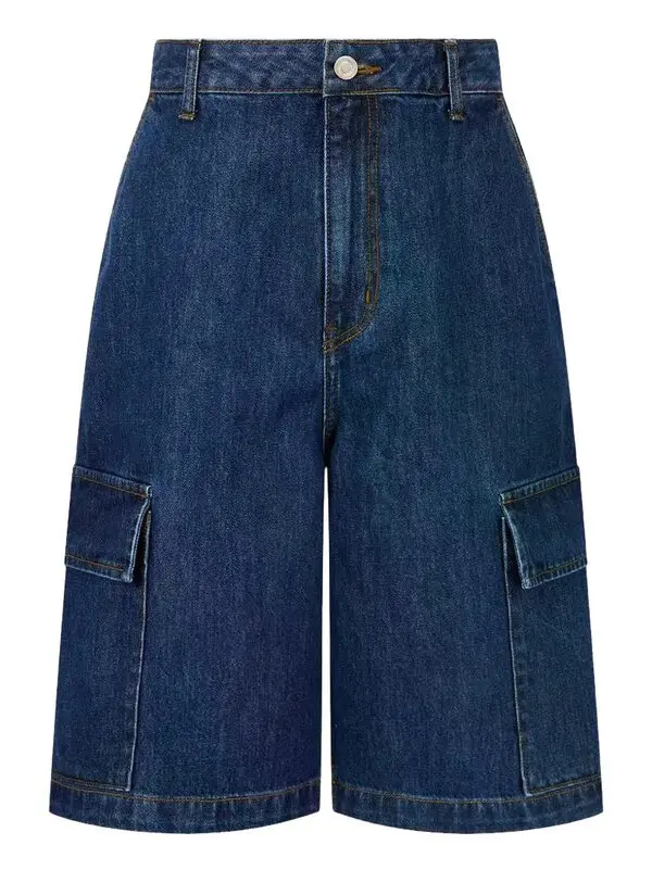 STUDIO TOMBOY Cargo-pocket Denim Shorts - Blue