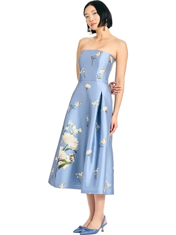 Sachin & Babi Shay Tea-length Gown - Twilight Roses