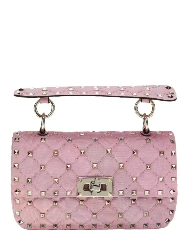 Valentino Garavani Leather Rockstud-embellished Shoulder Bag - Pink
