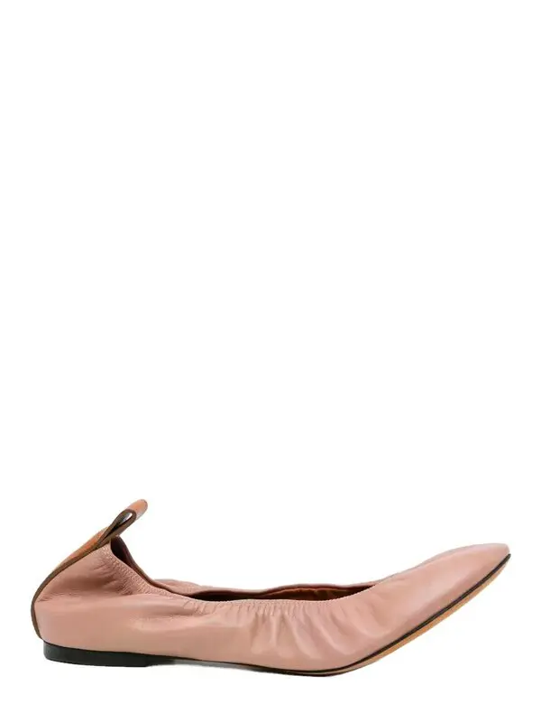 LANVIN Leather Ballerina Flats - Pink