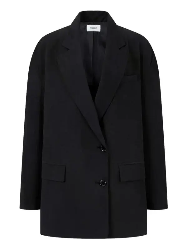 STUDIO TOMBOY Double-breasted Coat - Black