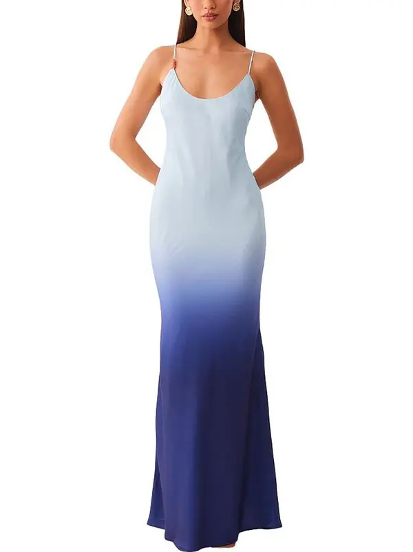 SNDYS Amaya Bias Maxi Dress - Blue Ombre
