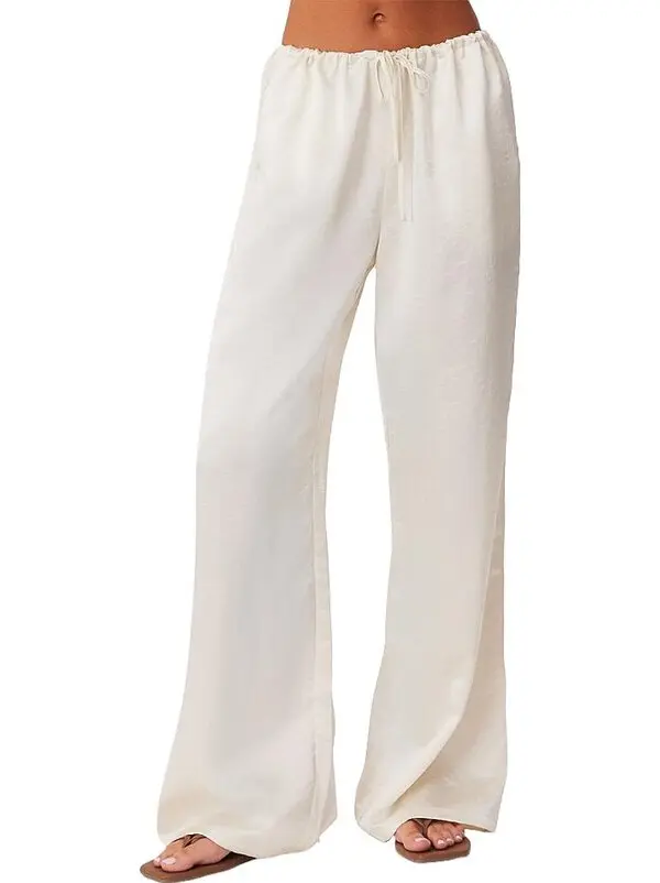SNDYS Drawstring Waist Pants - Cream