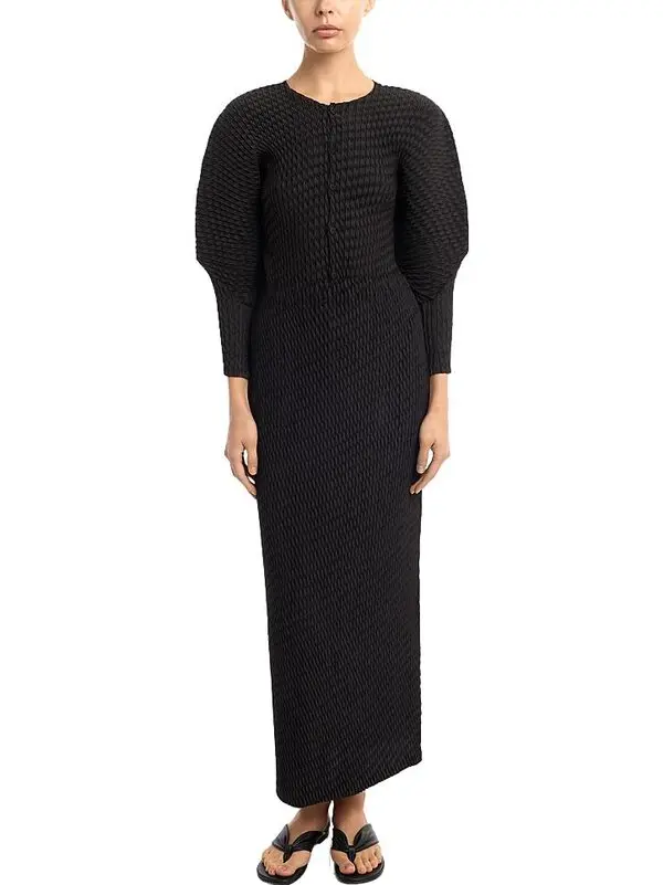 Issey Miyake Pleated Maxi Skirt - Black