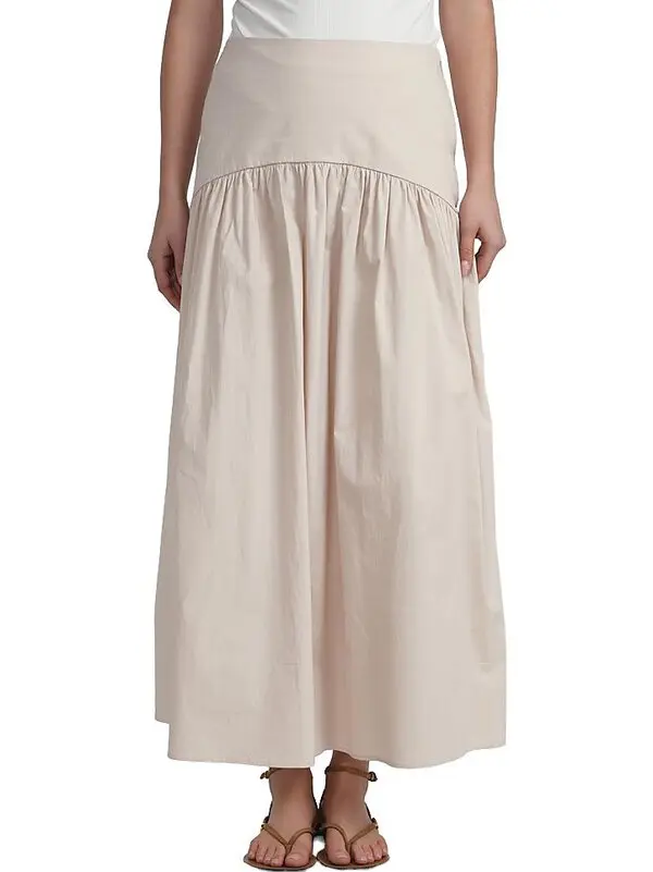 POINT Poplin Maxi Skirt - Ecru