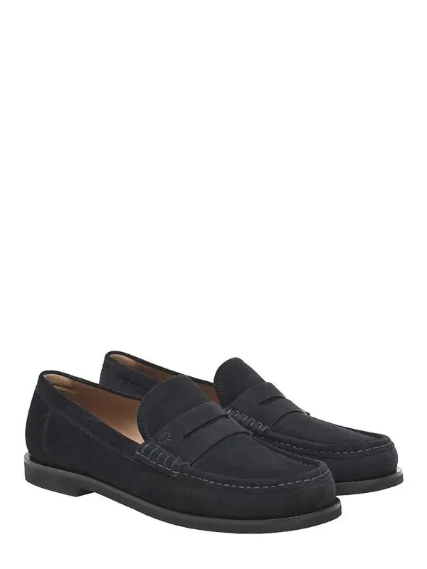 GIANVITO ROSSI Vernon Moccasin - Blue Suede Leather