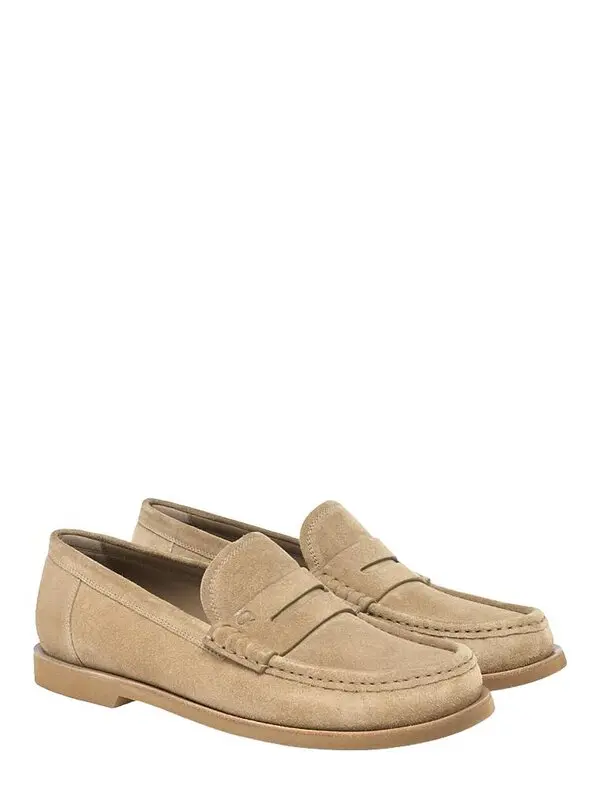 GIANVITO ROSSI Vernon Moccasin - Brown Suede Leather