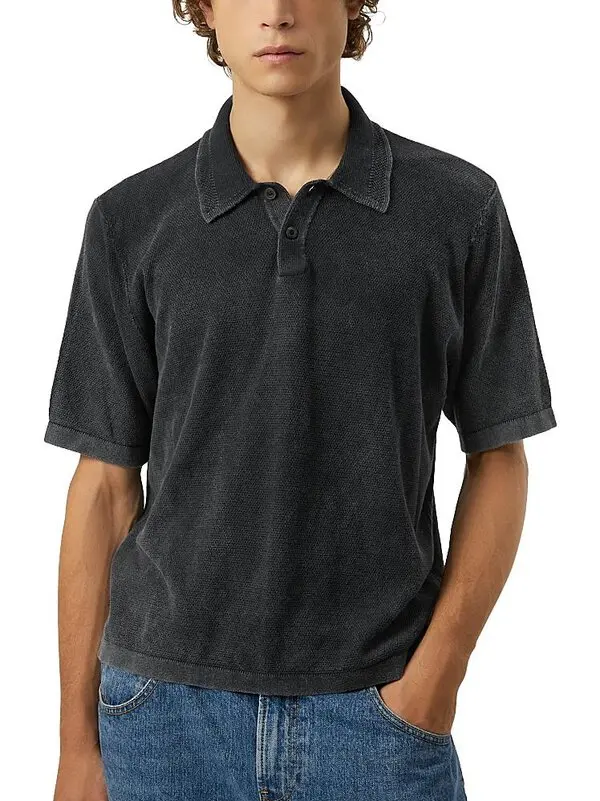 CORRIDOR Knit Polo Shirt - Black