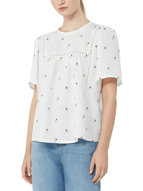 Max Mara Embroidered Top - White