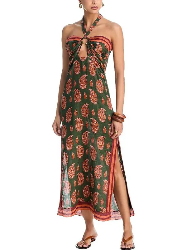 Johanna Ortiz Desert Ankle Dress - Green Rose