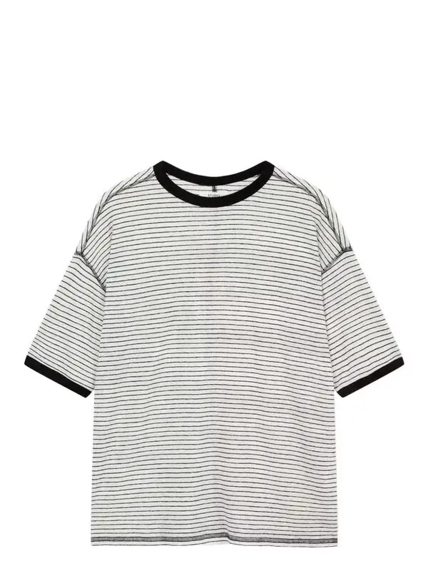 STUDIO TOMBOY Striped Short-sleeve T-shirt - White