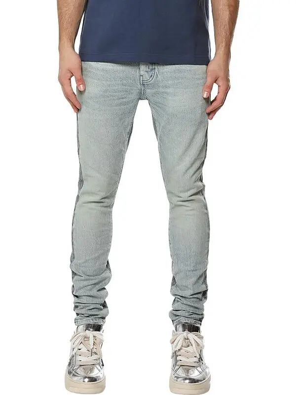 PURPLE BRAND Skinny Fit Two Tone Jeans - Light Indigo