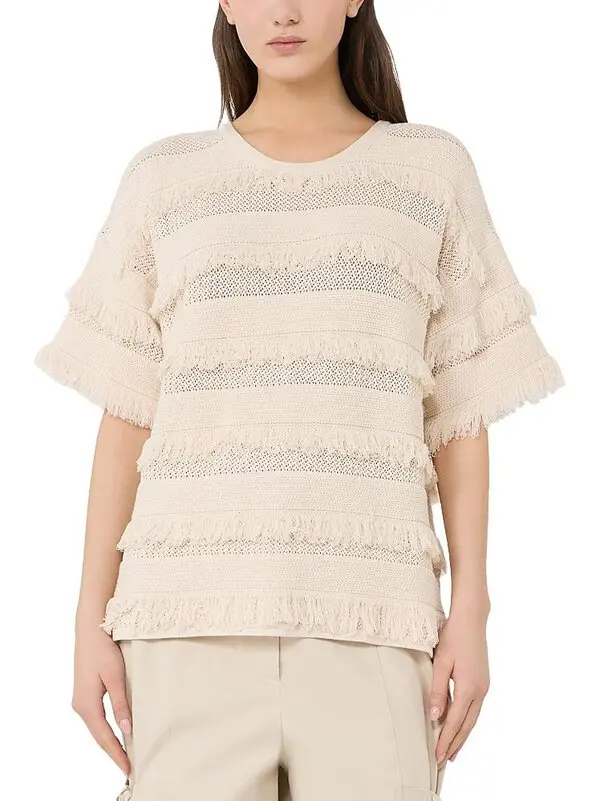 Max Mara Mxmgarza Short Sleeve Sweater - Ivory