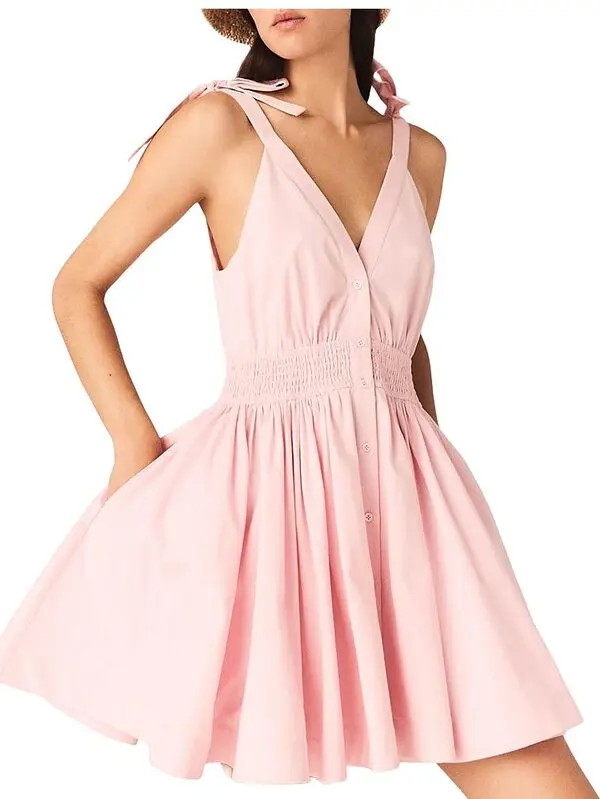 Maje Reonea Short Flared Dress - Pink